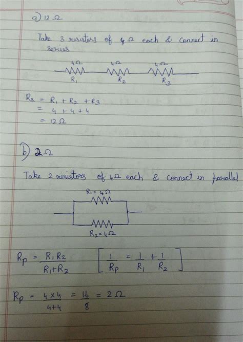 A Number Of 4 Ohm Resistors Are Available Draw Diagrams To Show How