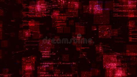 Immersion In Program Codes Animation 3d Immersion In Many Variations Of Program Codes Stock