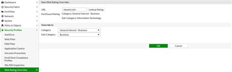 Technical Tip How To Configure Web Rating Overrid Fortinet Community