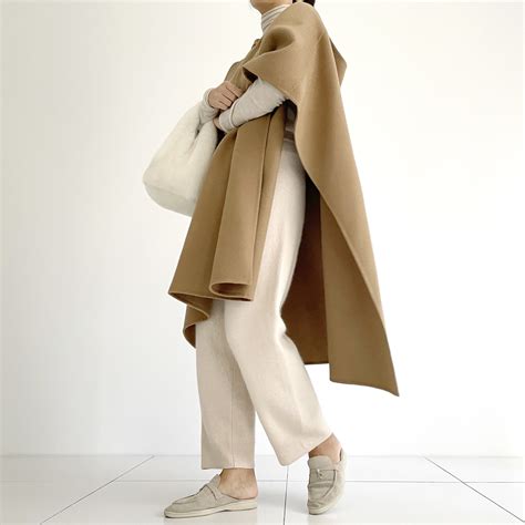 울 핸드메이드 케이프 코트