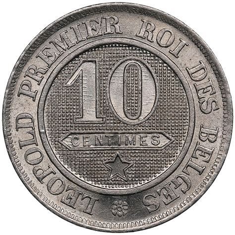 Belgium 10 Centimes 1861 Leopold I 1831 1865 Auctions Coinsee