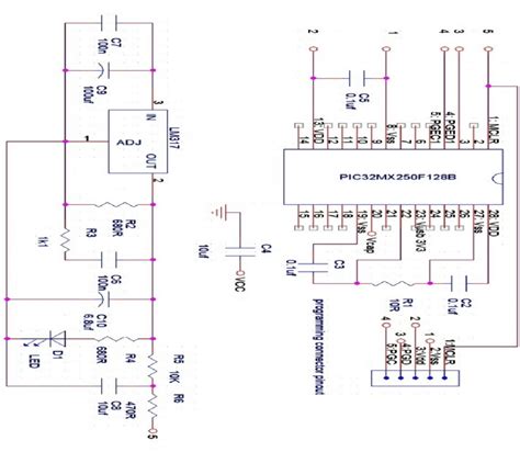 The Basic PIC32MX2xxFxxxB Circuitry With A Programming Header Interface Download Scientific