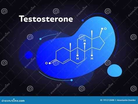 Vector Hormones Fluid Modern Banner Testosterone Structure In Liquid