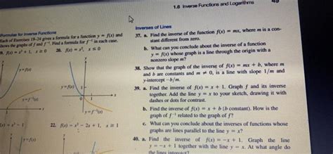 solved formulas for inverse functions each of exercises