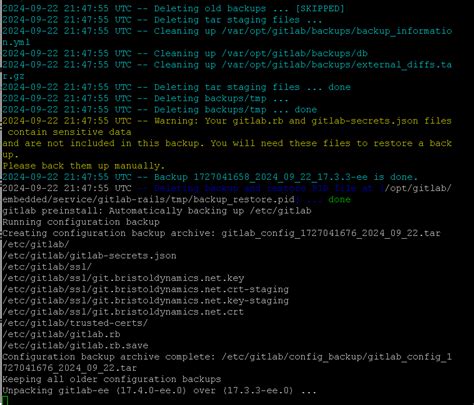 Upgrading Gitlab Enterprise Edition From 17 1 1 To 17 4 0 Self Managed Signals And Systems