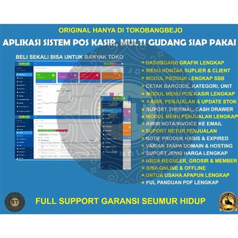 jual aplikasi web source code pos kasir penjualan inventory barang