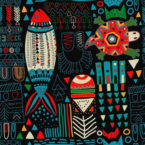 Premium Vector Abstract Seamless Pattern Trendy Geometric Elements