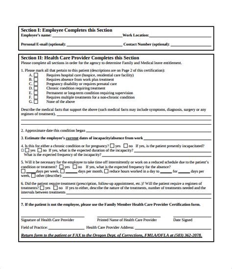 Free 10 Sample Fmla Forms In Pdf
