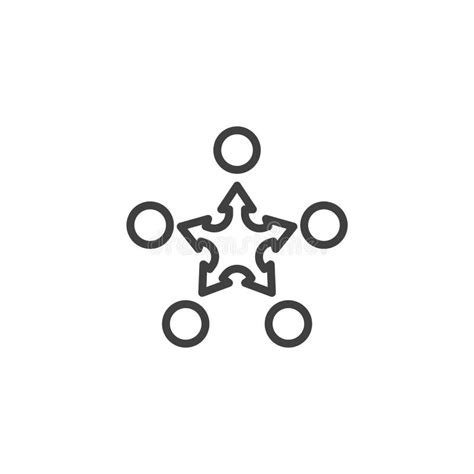 Resource Allocation Line Icon Stock Vector Illustration Of Logo Hollow 366697543