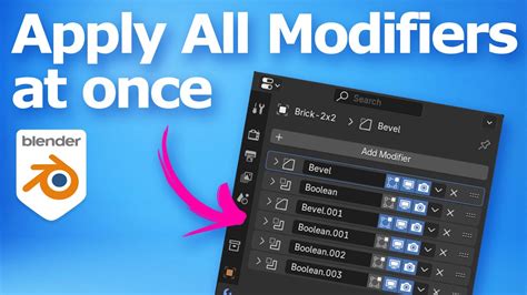 How To Apply All Modifiers In Blender At Once Youtube