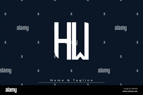 Alphabet Letters Initials Monogram Logo Hw Wh Stock Vector Image And Art Alamy