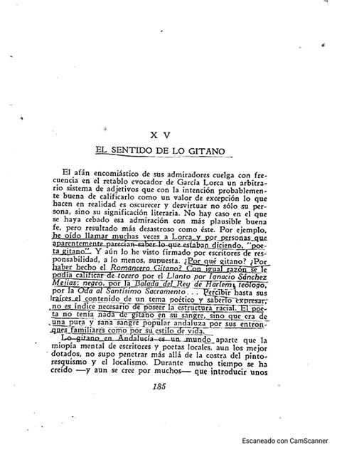 Xv El Sendito De Lo Gitano Fgarcialorca Y Su Mundo Pdf