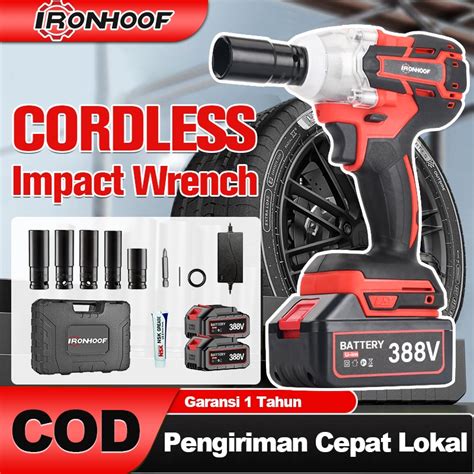 Jual V Impact Wrench Cordless Brushless Impact Baterai N M Mesin Bor Impact Baterai Bor