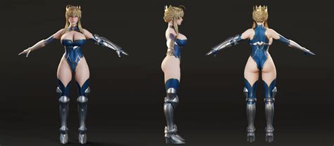 Artoria Pendragon Lancer 3d Model By Ryanreos