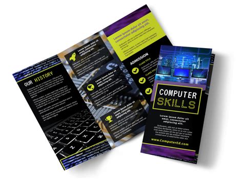 Computer Education Brochure Template Mycreativeshop