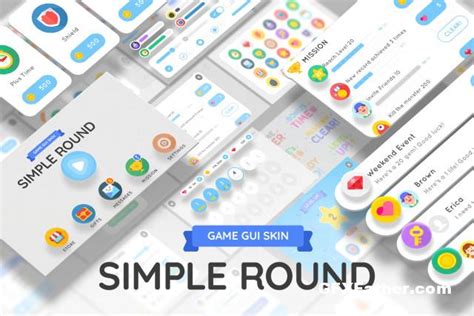 GUI Kit Simple Round Unity Asset V GFXFather