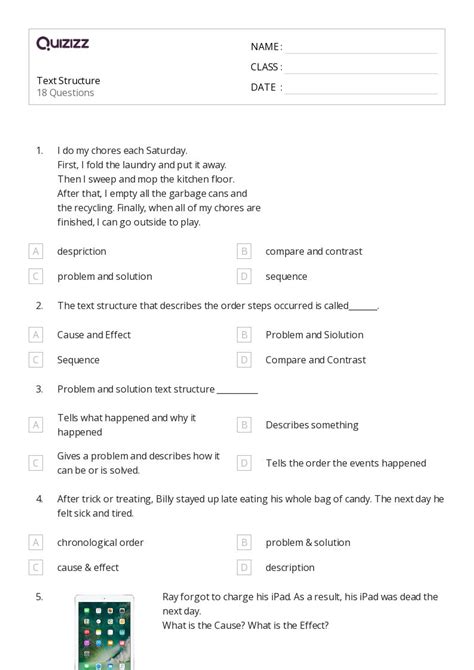 50 Analyzing Text Structure Worksheets On Quizizz Free And Printable