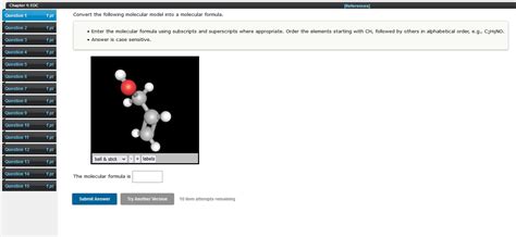 Solved Convert The Following Molecular Model Into A Chegg Com