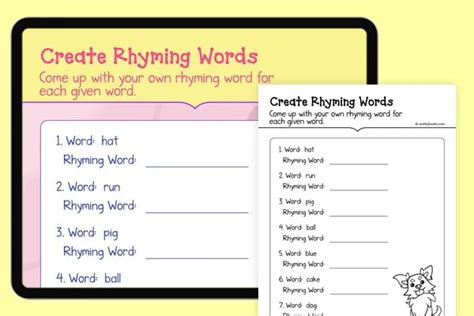 Grade 2 Rhyming Words Worksheets Free Interactive And Printable