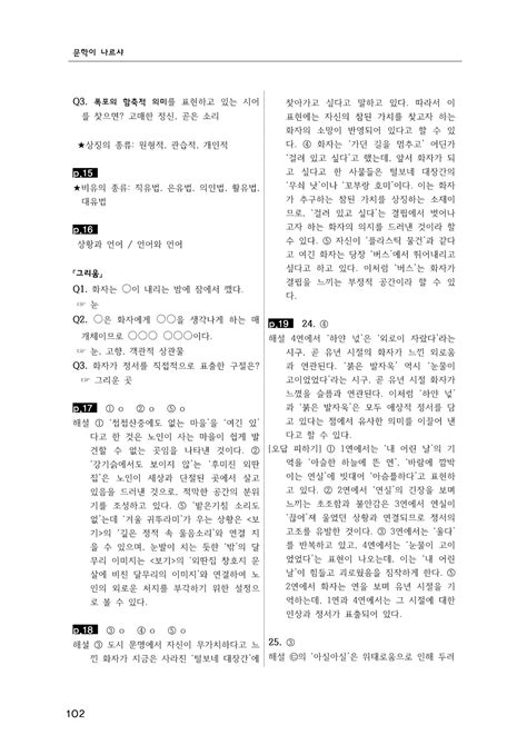 알라딘 미리보기 Ebsi 강의노트 수능개념 국어 명지희의 문학이 나르샤 2024년