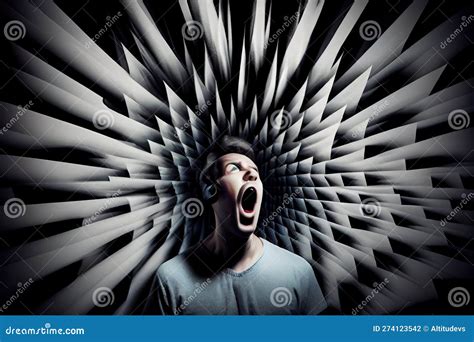 Person Experiencing Auditory Hallucinations With Voices Overlapping
