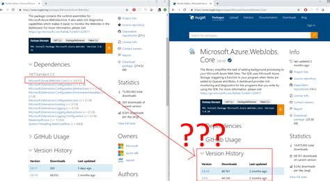 webjobs 3 0 11 depends on webjobs core 3 0 11 which is not listed