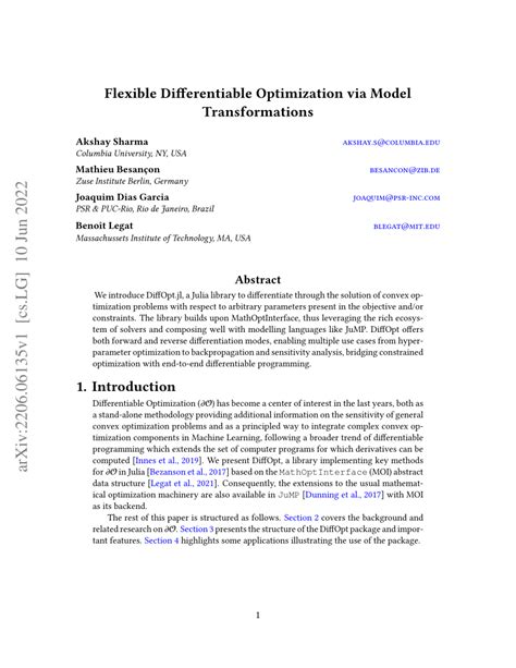 pdf flexible differentiable optimization via model transformations