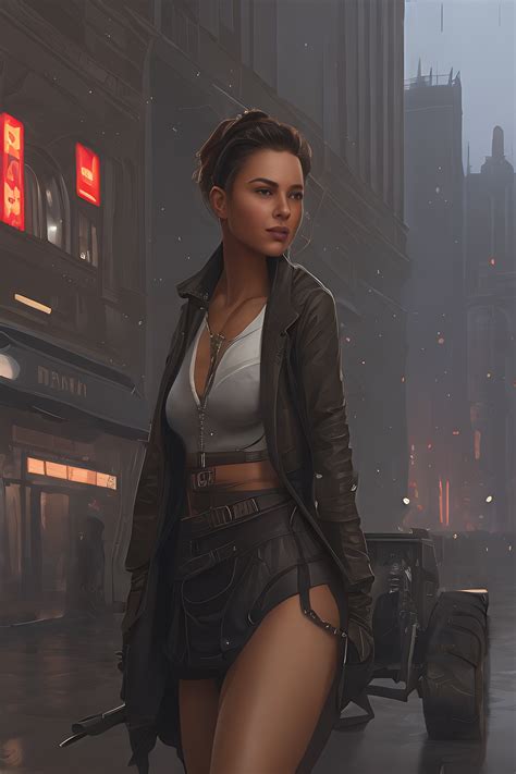 Иллюстрация Девушка на улице