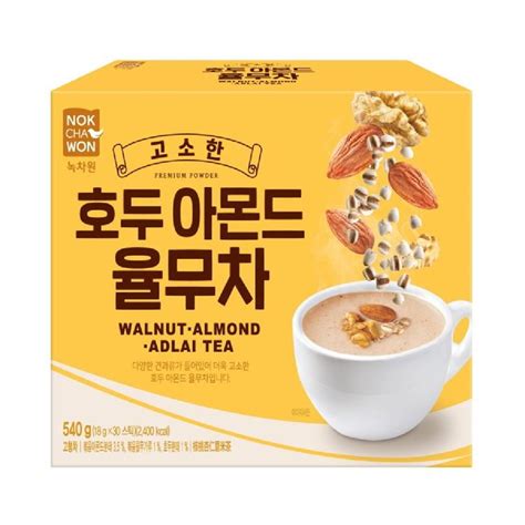 녹차원 호두 아몬드 율무차 30t 540g 홈플러스