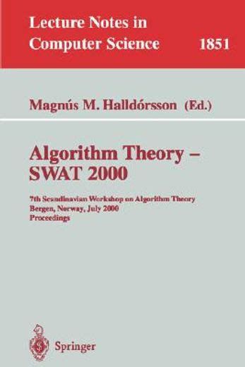Libro Algorithm Theory Swat 2000 En Inglés De Buscalibre
