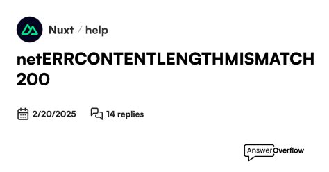 Neterrcontentlengthmismatch 200 Nuxt