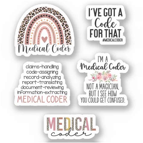 Cute Medical Coder Sticker Pack Medical Coding Zazzle
