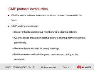 ODC IGMP Protocol Principle ISSUE Ppt ODC IGMP Protocol Principle ISSUE Ppt