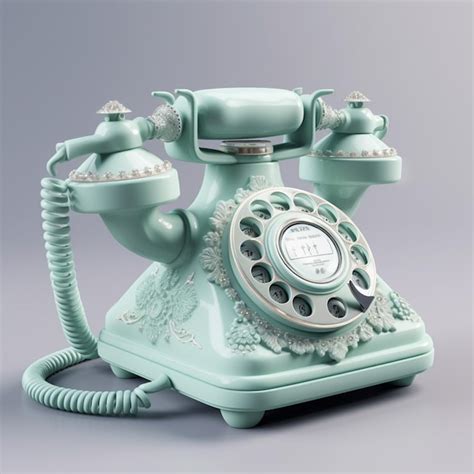 Premium Photo Rotary Phone With Beautiful Intricate Designs