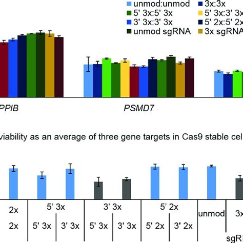 Ms Modifications Of Guide Rna Produce Similar Gene Editing Efficiency Download Scientific