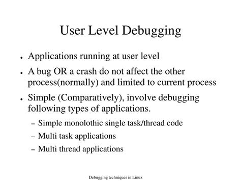 Ppt Debugging Techniques In Linux Chetan Kumar S Wipro Technologies Powerpoint Presentation