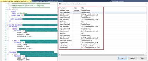 Script Templates In SQL Server Management Studio SSMS