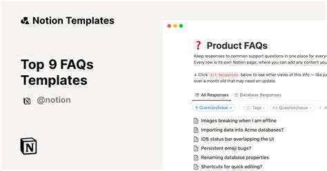 Top 9 FAQs Templates Notion Template Marketplace