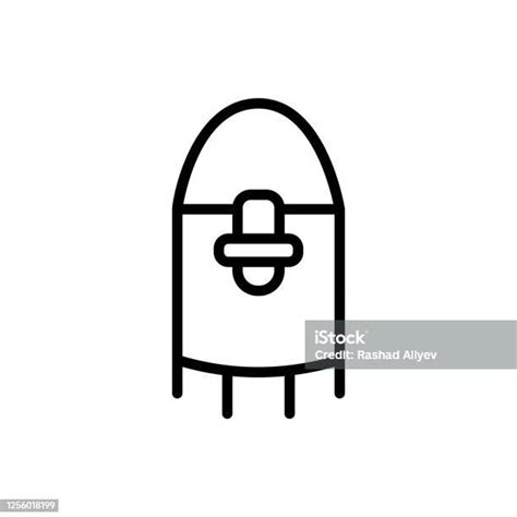 가방 아이콘입니다 간단한 라인 Ui 및 Ux 웹 사이트 또는 모바일 응용 프로그램에 대한 힙스터 스타일 아이콘의 윤곽 벡터 요소 가방에 대한 스톡 벡터 아트 및 기타 이미지