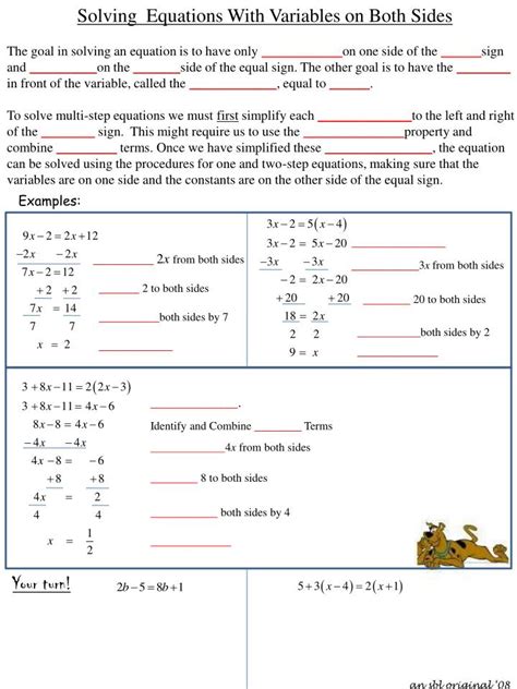 PPT Solving Equations With Variables On Both Sides PowerPoint Presentation ID