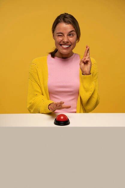 Premium Photo Person Pressing A Buzzer