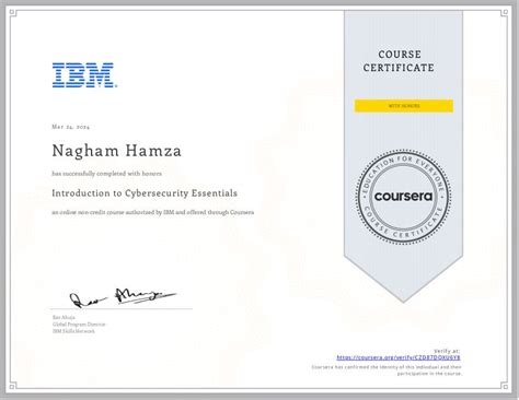 Nagham Hamza On Linkedin Cybersecurity Professionaldevelopment Certificate Security It