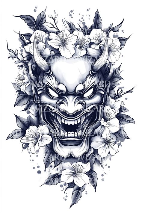 Japanese Oni Mask Tattoo Meaning