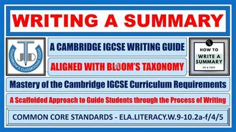 Mastering Summary Writing With Cambridge Igcse Guide Ppt By John Dsouza