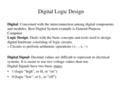 Solution Introduction To Digital Logic Design Benefits Applications