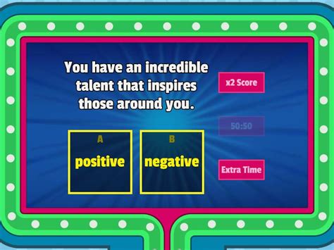 Connotation Sentences Gameshow Quiz