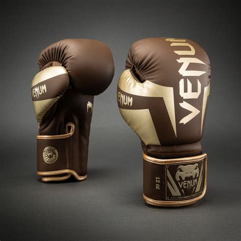 Venum Elite Boxing Gloves Dark Brown Venum
