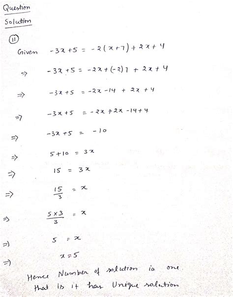 Solved Fluency And Skills Practice Name Lesson 11 Determining The Number Of Solutions To One