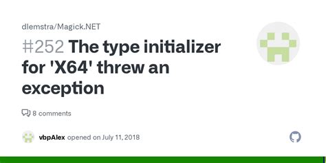 The Type Initializer For X64 Threw An Exception · Issue 252