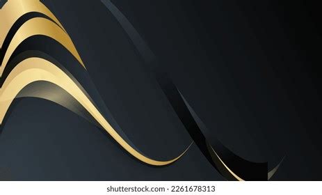 Vector Hexagons Black Gold Background Stock Vector Royalty Free Shutterstock